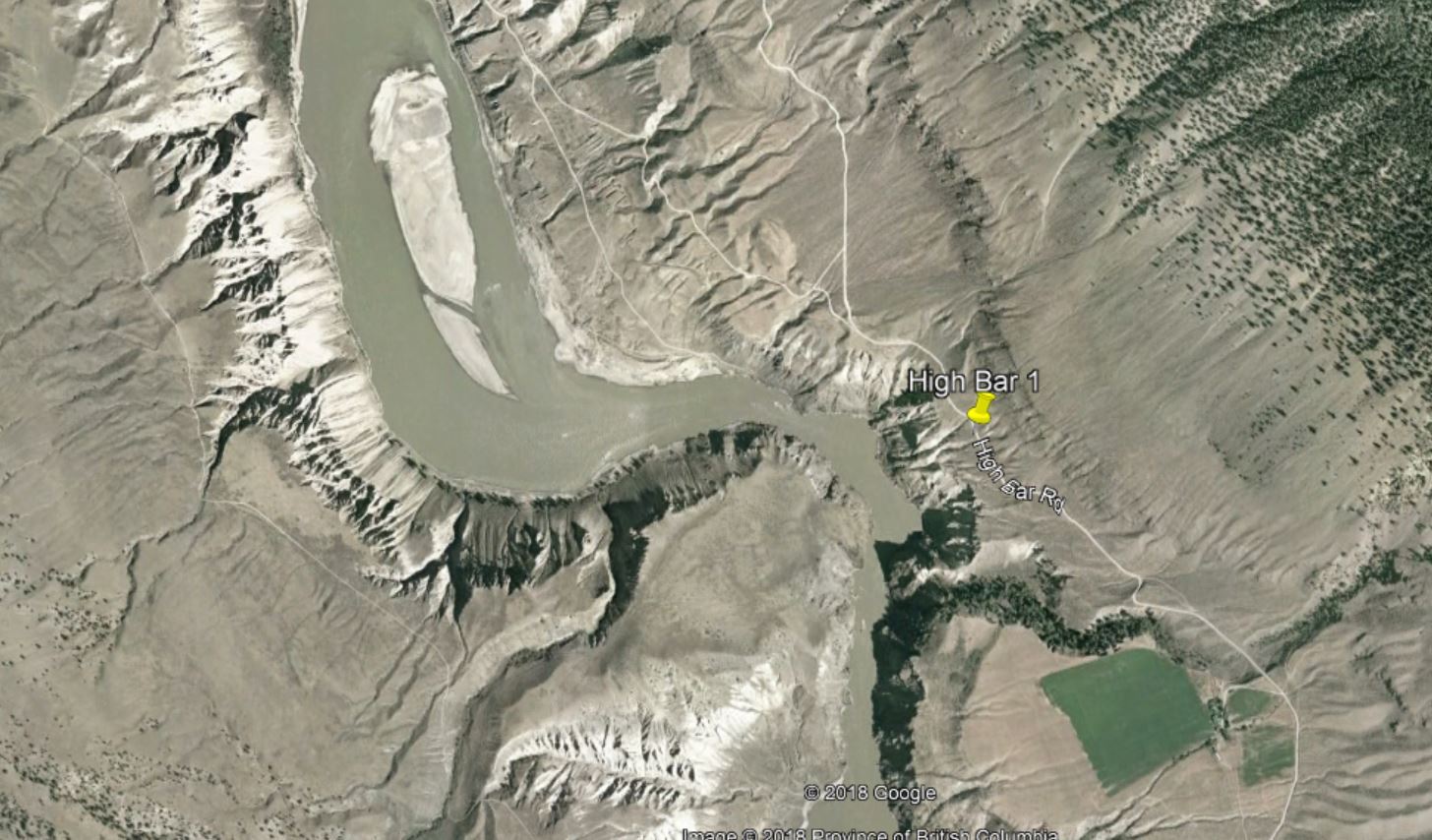 Locations Hub - High Bar Road along Fraser River - Big Bar to High Bar