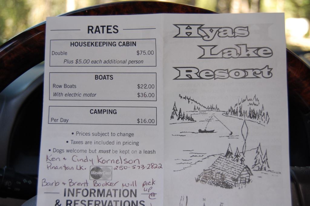 Locations Hub - Hyas Lake Fishing Resort